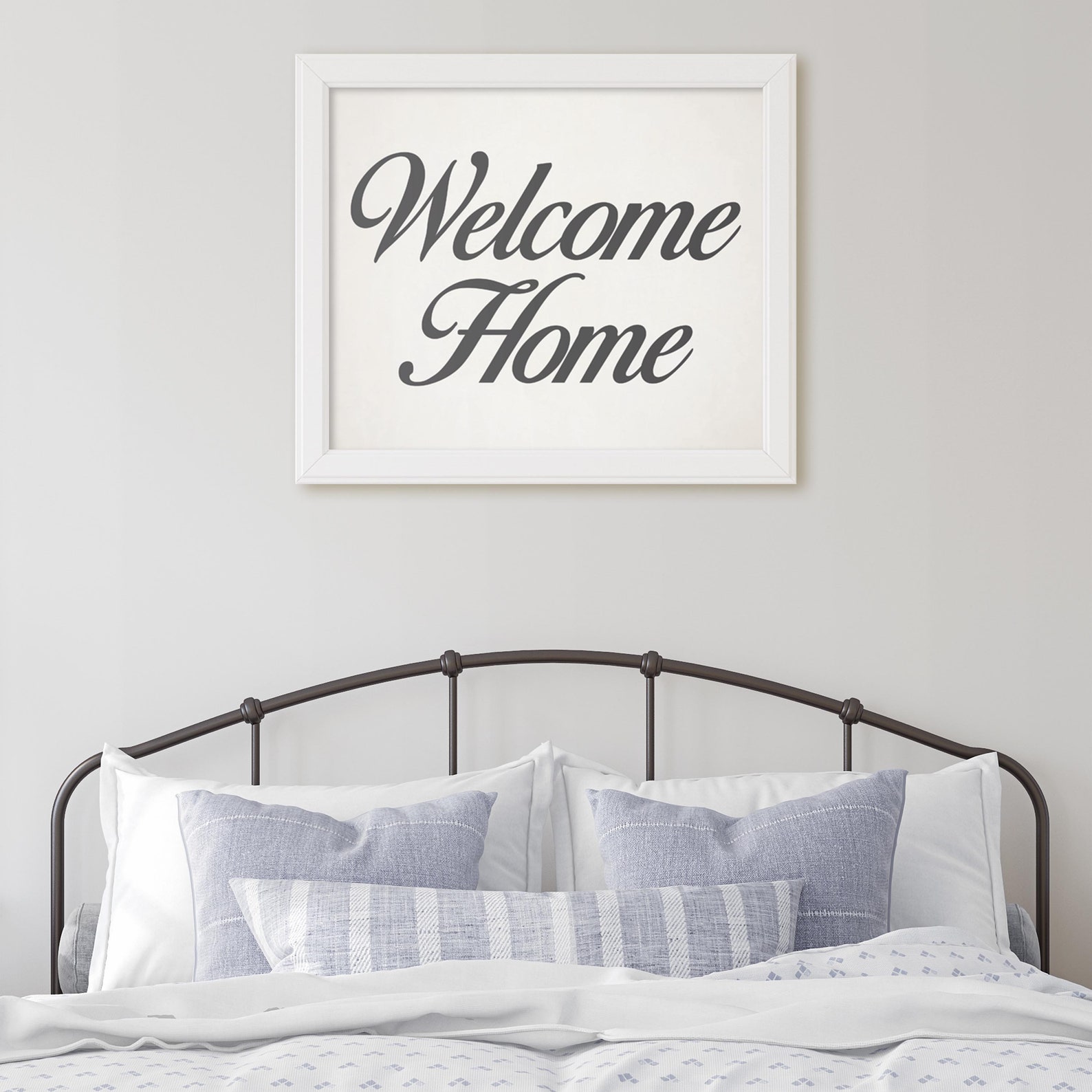 Printable Welcome Home Sign and SVG. Simple Beautiful Home | Etsy