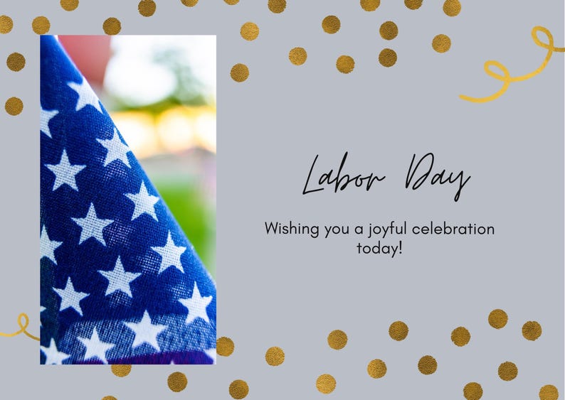 Labor Day Gift Card | Printable Digital Card | Instant Download | Happy ...