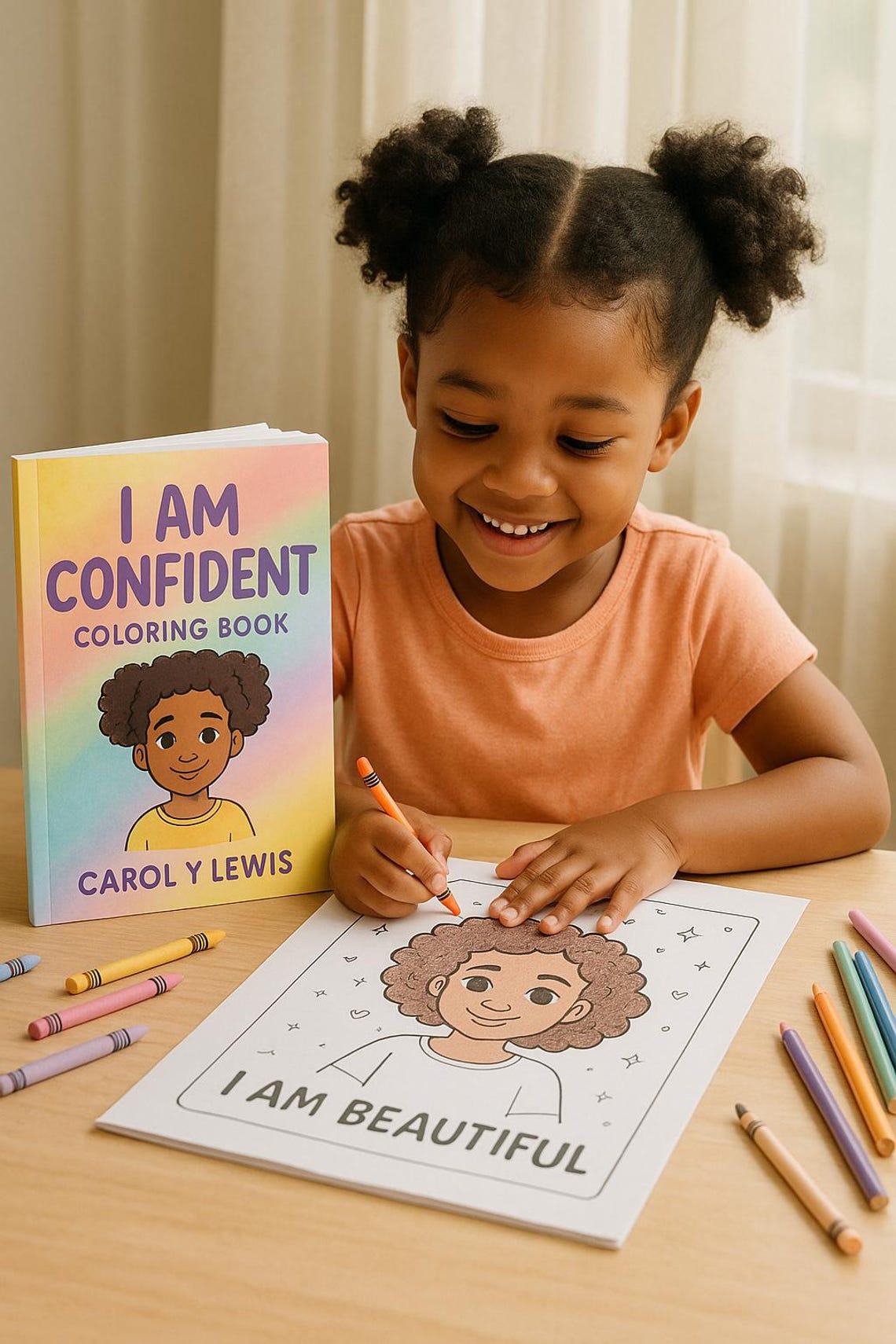 I Am Confident – Printable Affirmation Coloring Book for Black Children ...