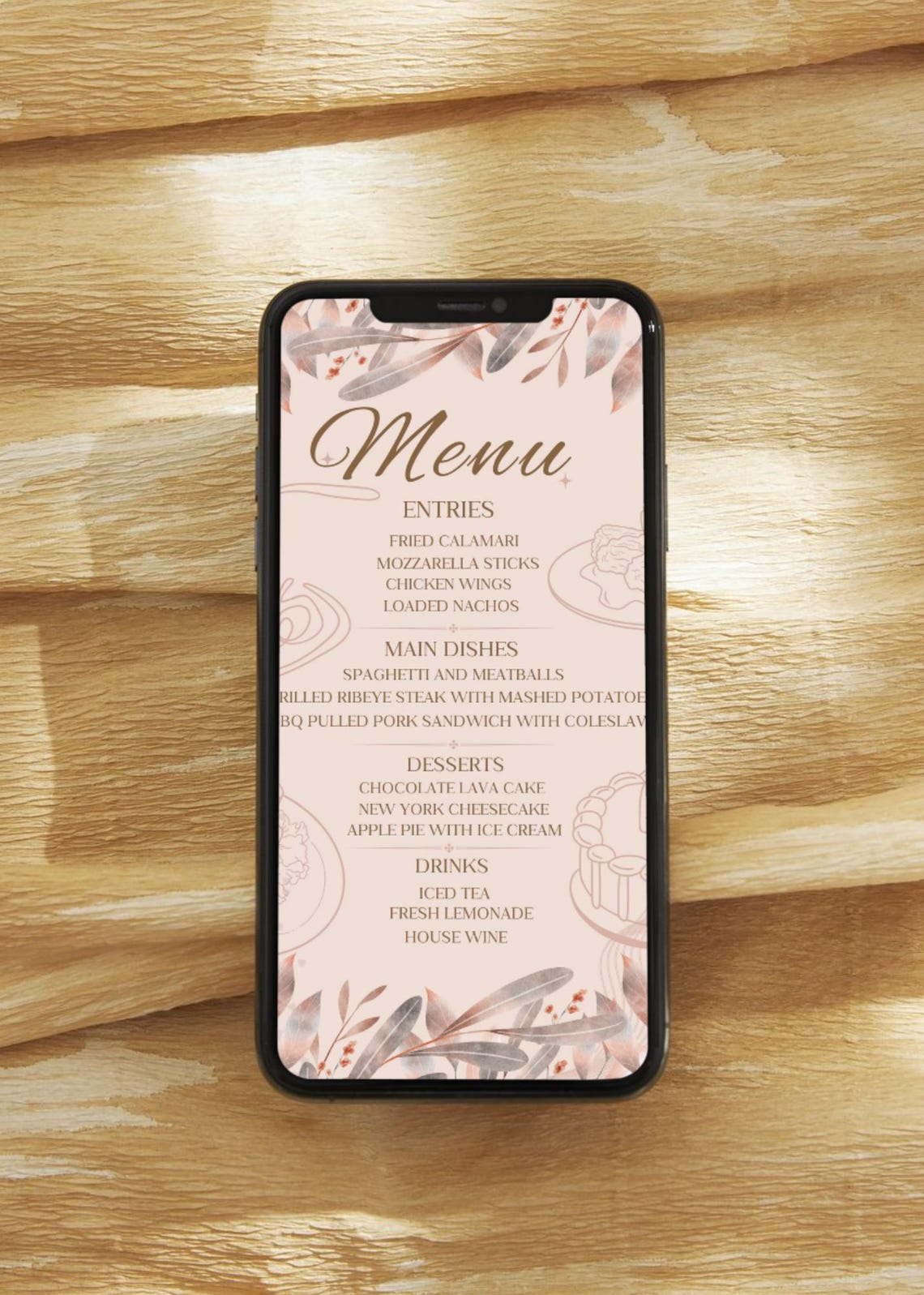 Customizable Menu Template - Etsy
