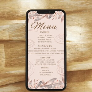 Customizable Menu Template - Etsy