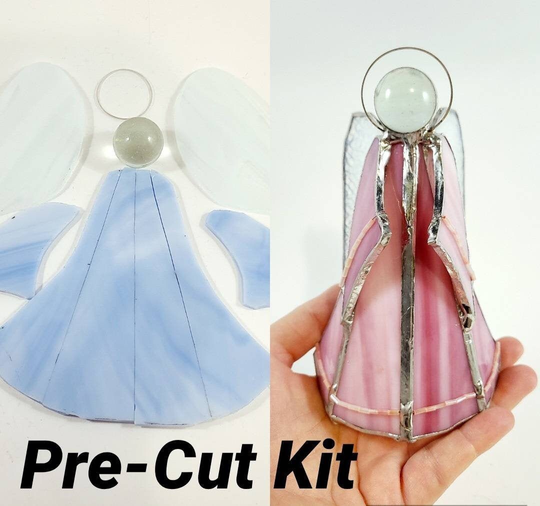 Pre-cut Stained Glass Angel Kit, Stained Glass Kit, Stained Glass Angel ...