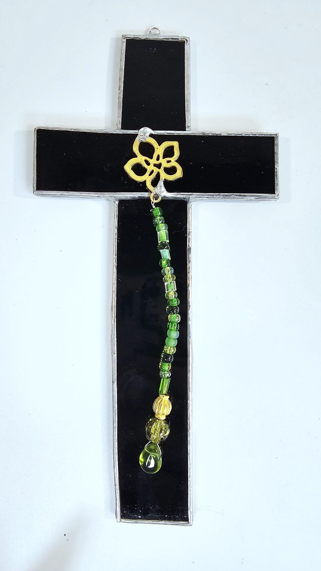 Stained Glass Cross, Rainbow Glass, Wall Hanging, Suncatcher, Crucifix ...