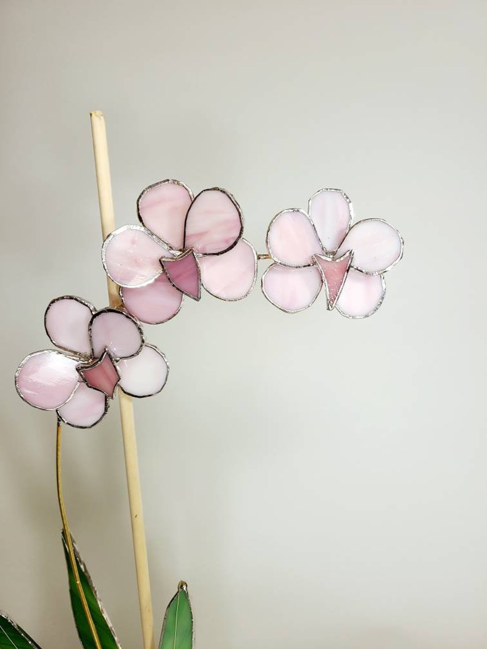 Pre-cut Stained Glass Orchid Kit Stained Glass Kit Pre Cut - Etsy