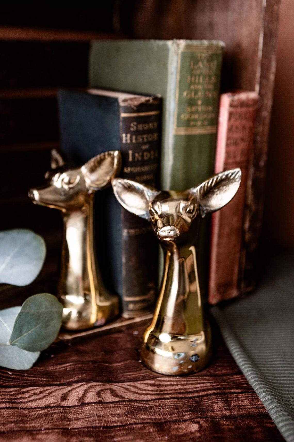 Brass Deer Bookends - Etsy