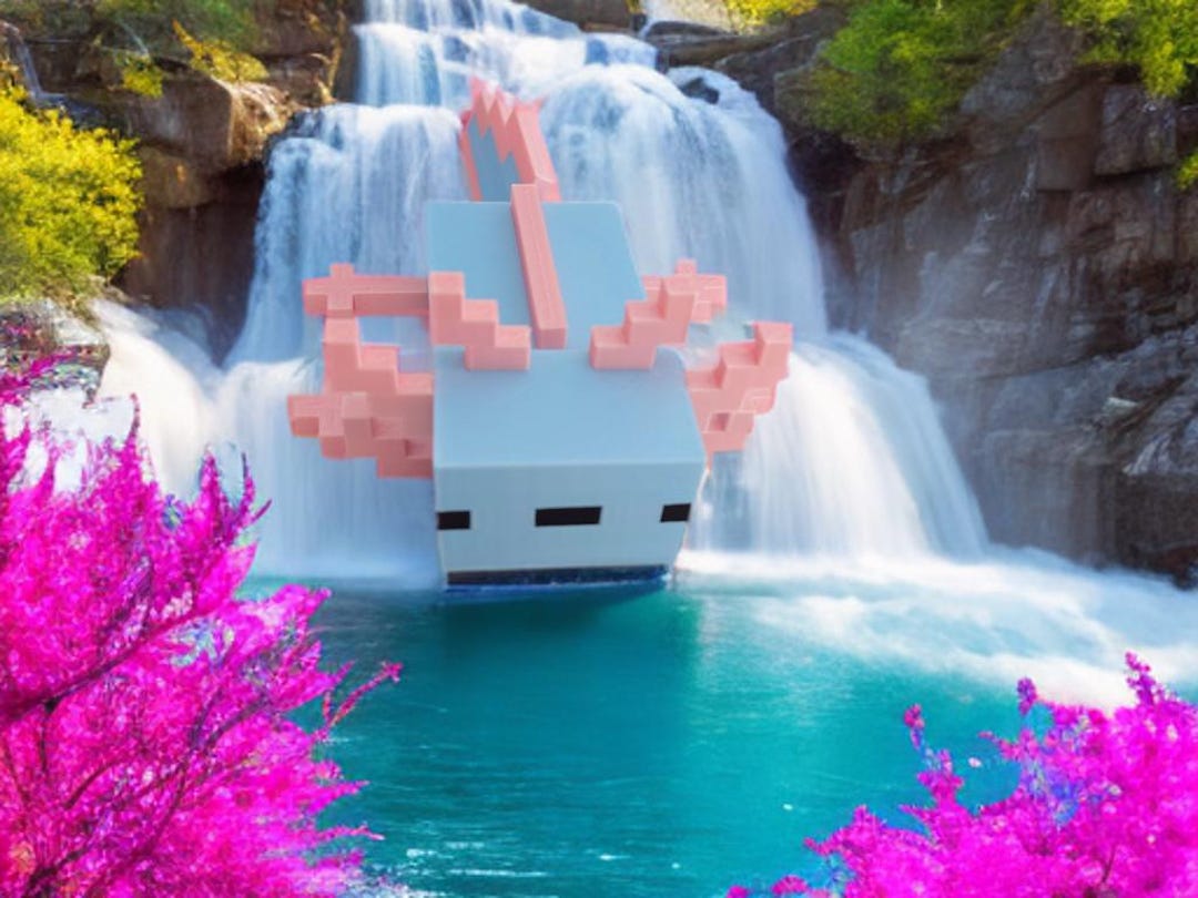 Minecraft Axolotl Figure – 3D Print | Flexible PLA | Pixel Style ...