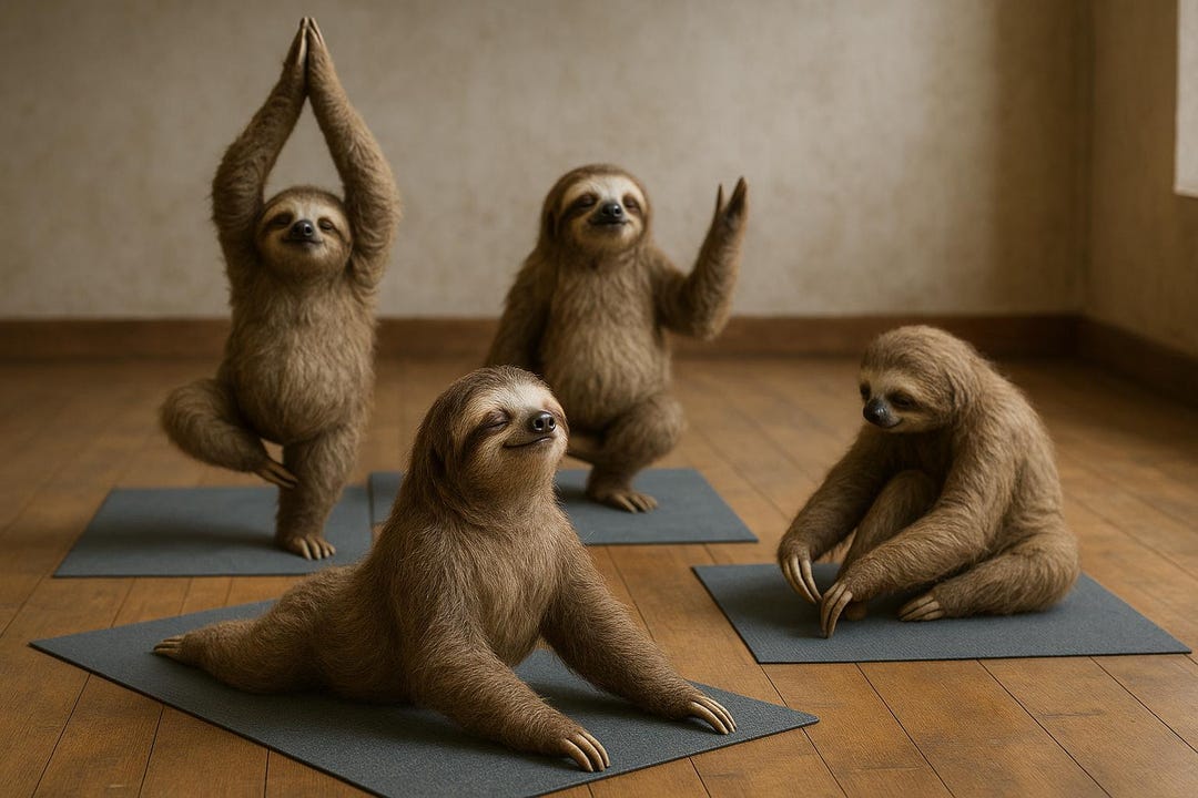 Funny Sloth Yoga Print – Instant Download Animal Zen Poster - Etsy