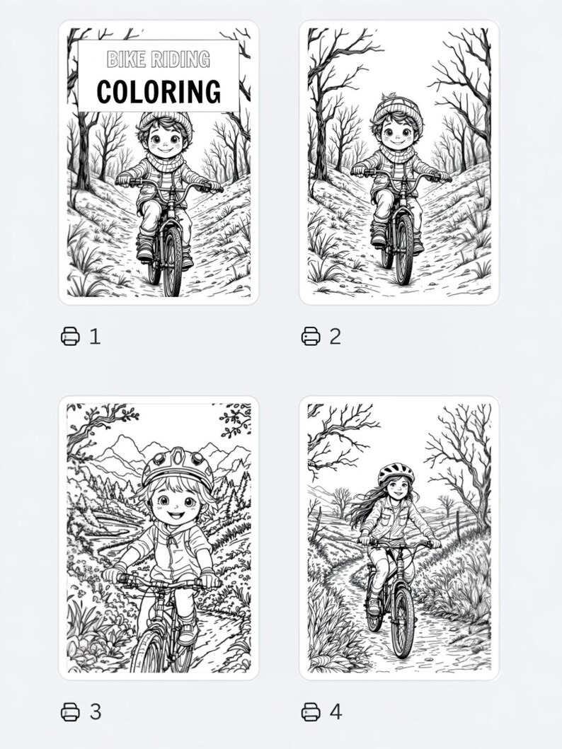 Bike Riding Colouring Pages, for Kids Who Love Cycling, Bikes, BMX ...