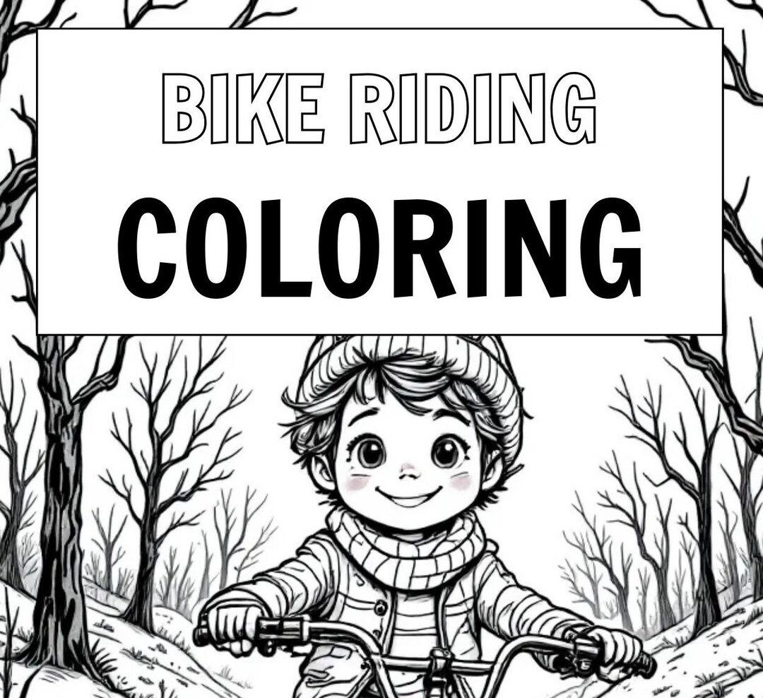 Bike Riding Colouring Pages, for Kids Who Love Cycling, Bikes, BMX ...