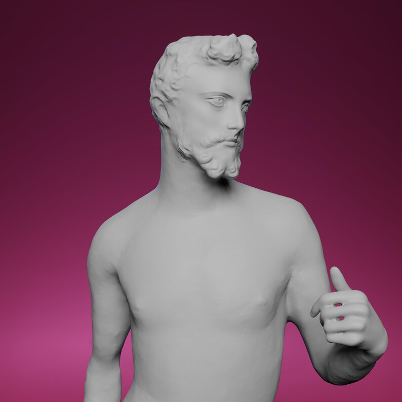 3D Printed Adam Statue – Inspired by the Museo Nazionale Del Bargello ...
