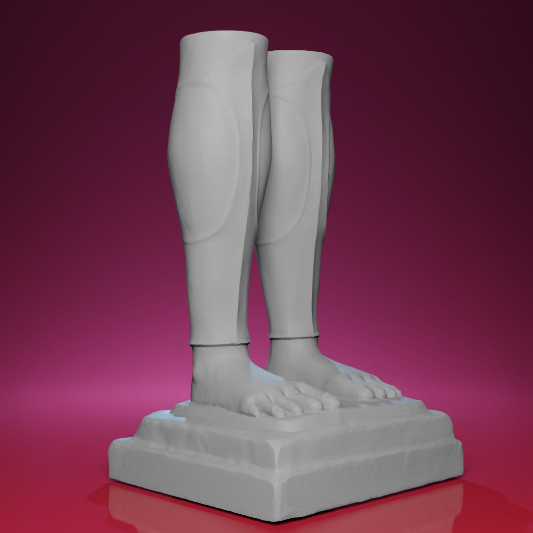 3D Printed Legs of Bearded Votary Statue – Inspired by Cyprus ...