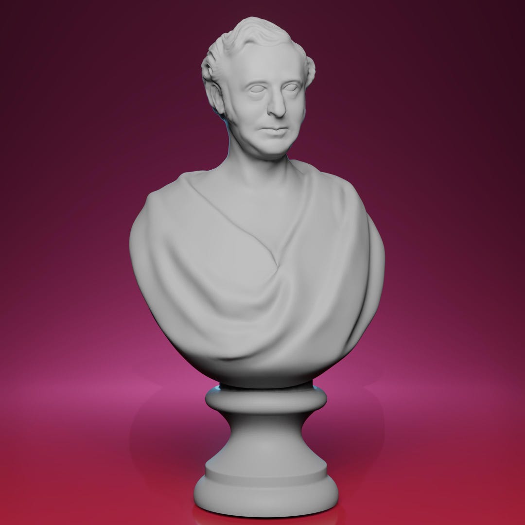 3D Printed Robert Stephenson Bust – Inspired by the National Portrait ...