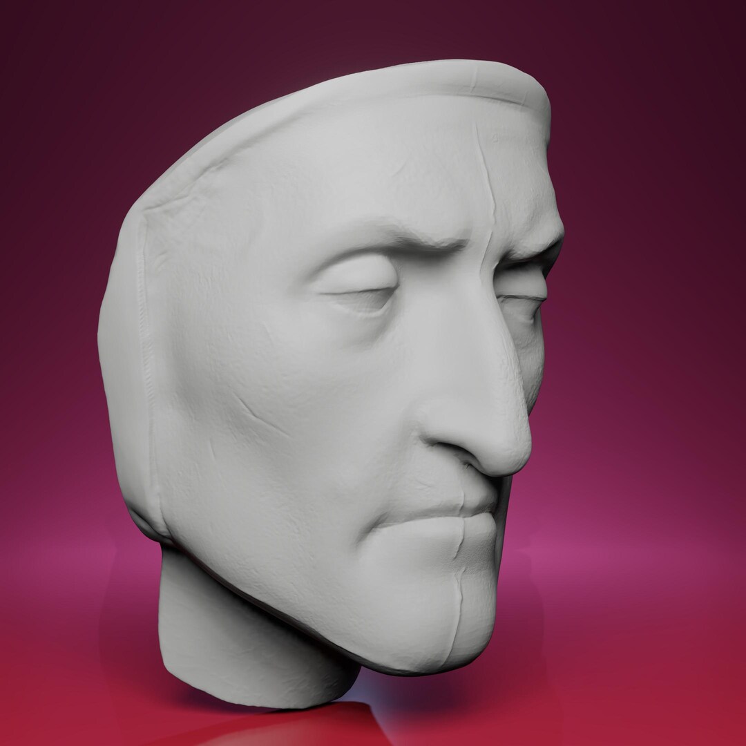 3D Printed Death Mask of Dante – Inspired by Palazzo Vecchio in ...