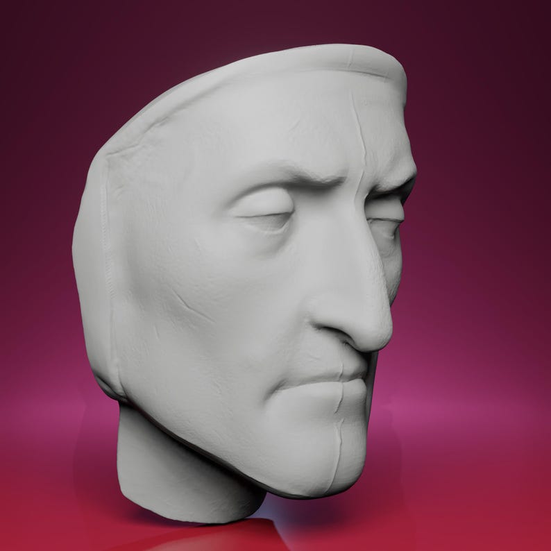 3D Printed Death Mask of Dante – Inspired by Palazzo Vecchio in ...