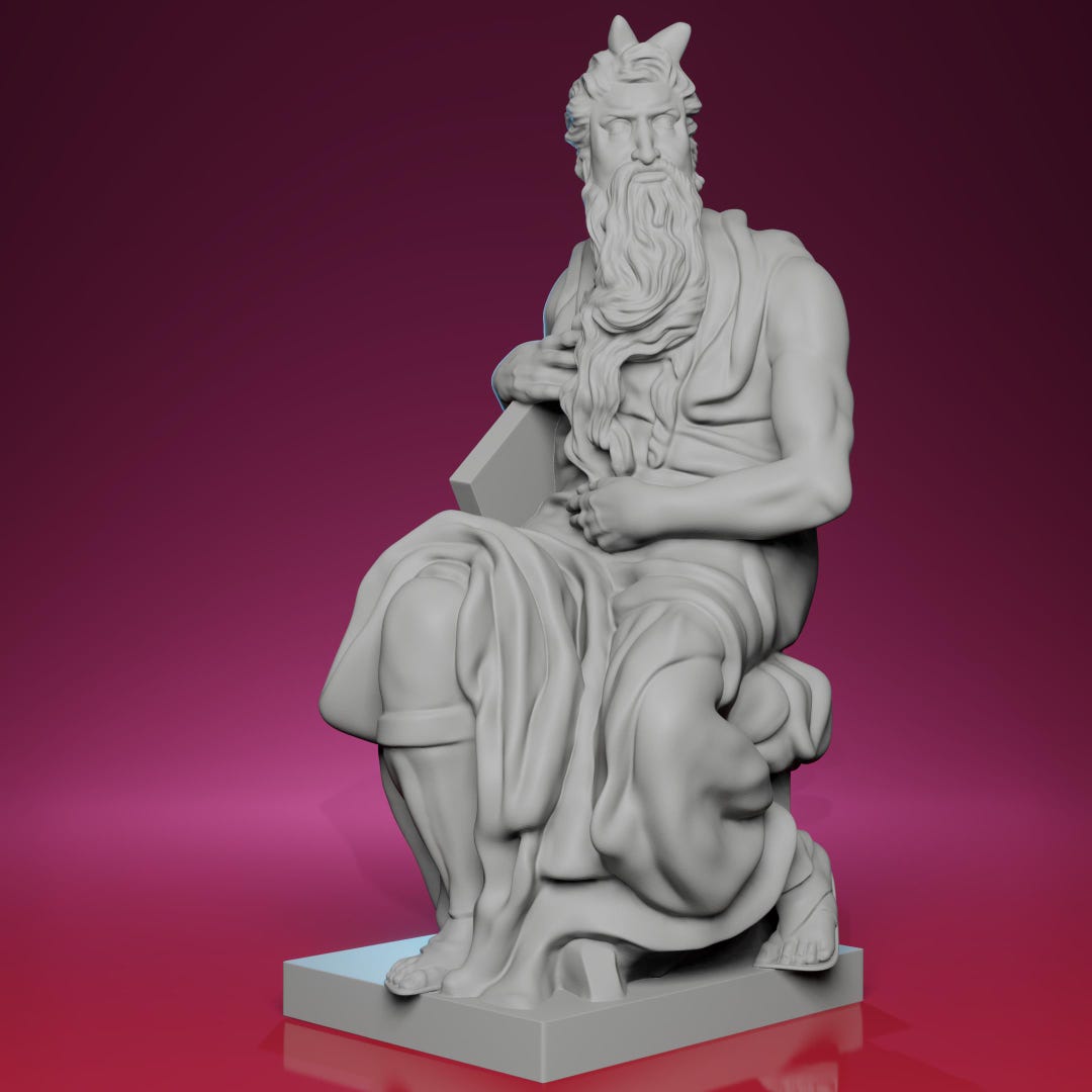 3D Printed Moses Sculpture – Inspired by Sotheby's in London - Etsy