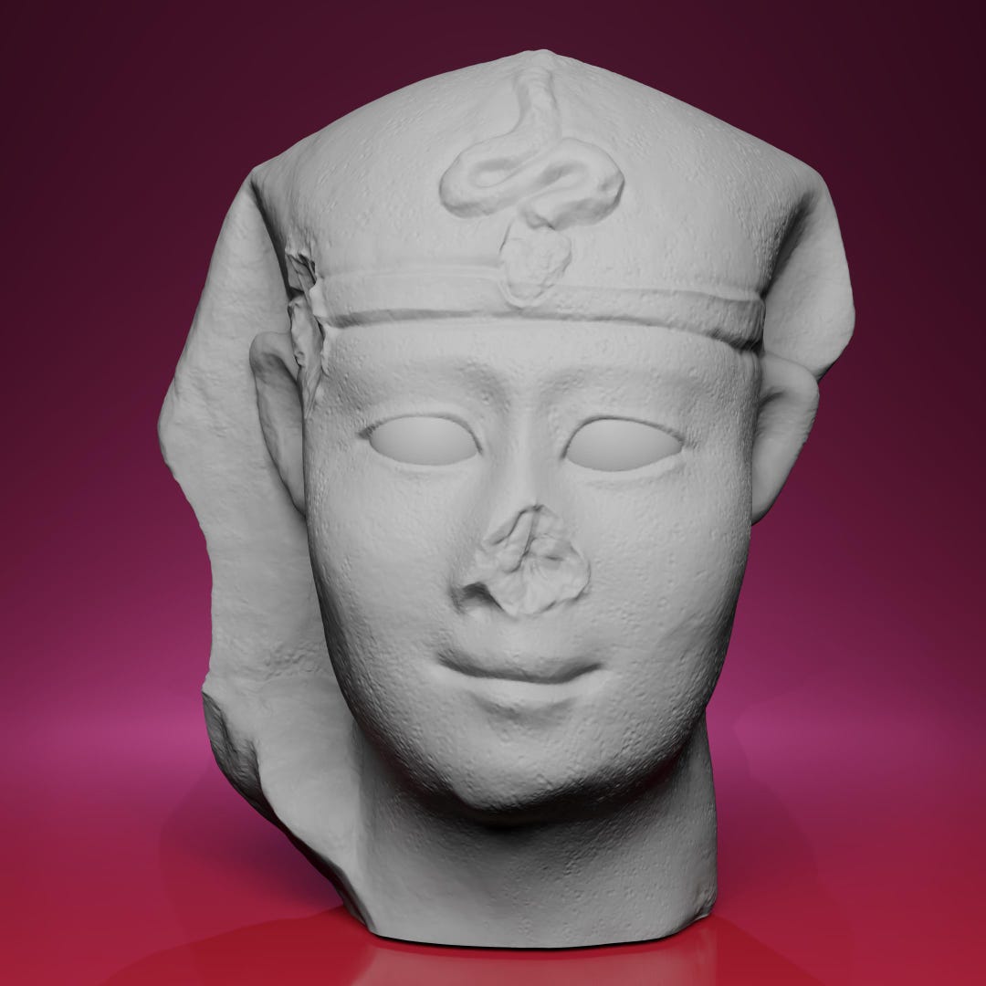 3D Printed Sculptor's Model of Ptolemy II Statue - Inspired by a ...