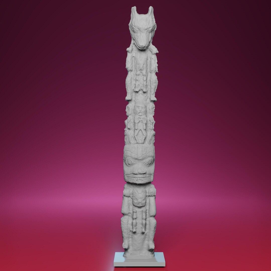 3D Printed Heraldic Totem Pole – Inspired by Quai Branly Museum in ...