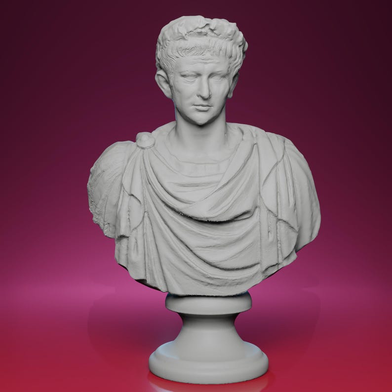 3D Printed Portrait of Claudio Sculpture – Inspired by the Torlonia ...
