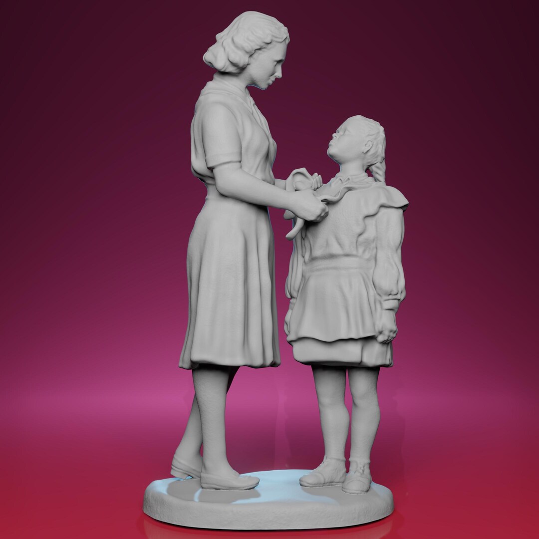 3D Printed Mother and Daughter Statue – Inspired by Moskovsky Victory ...