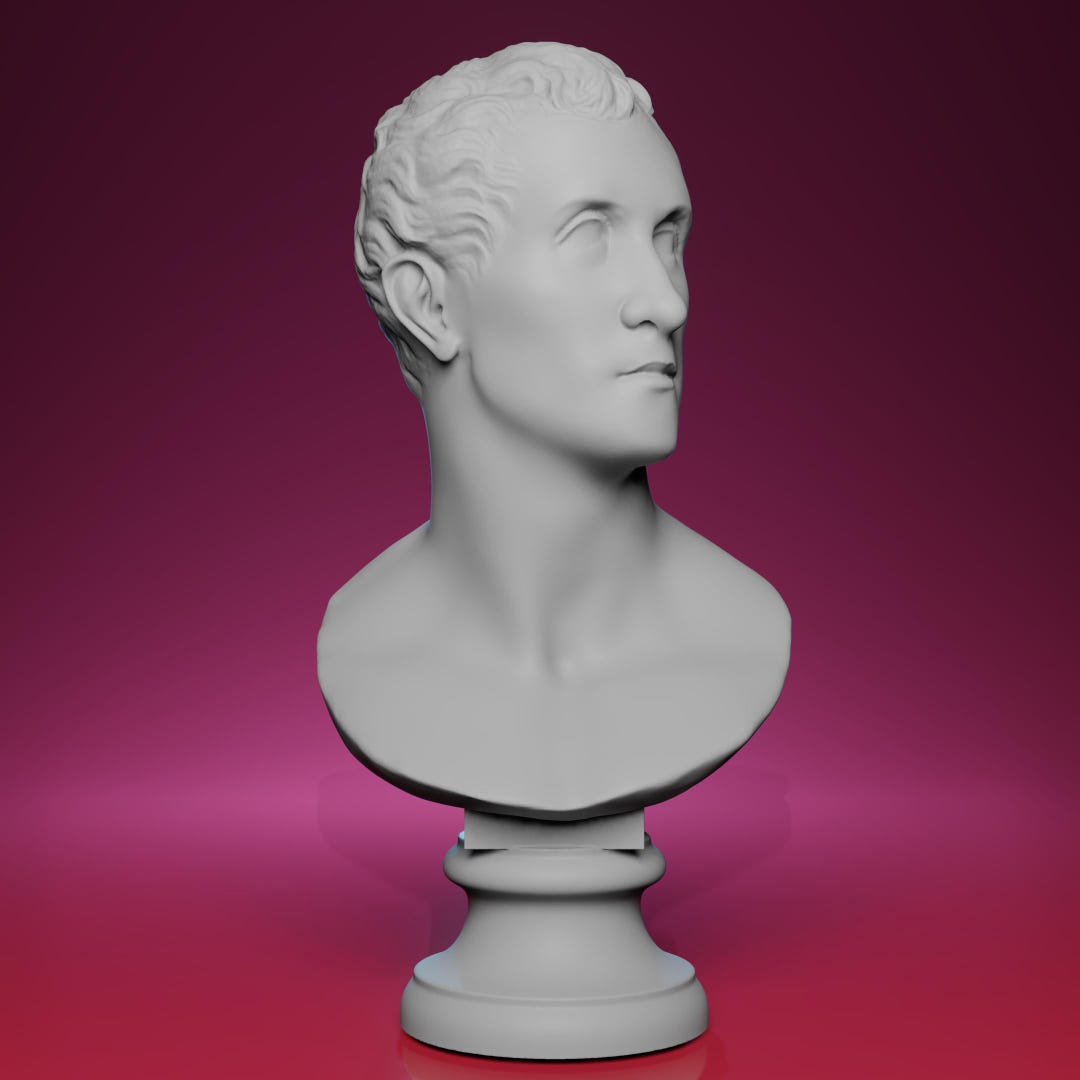 3D Printed Self-portrait Bust of Antonio Canova – Inspired by the ...