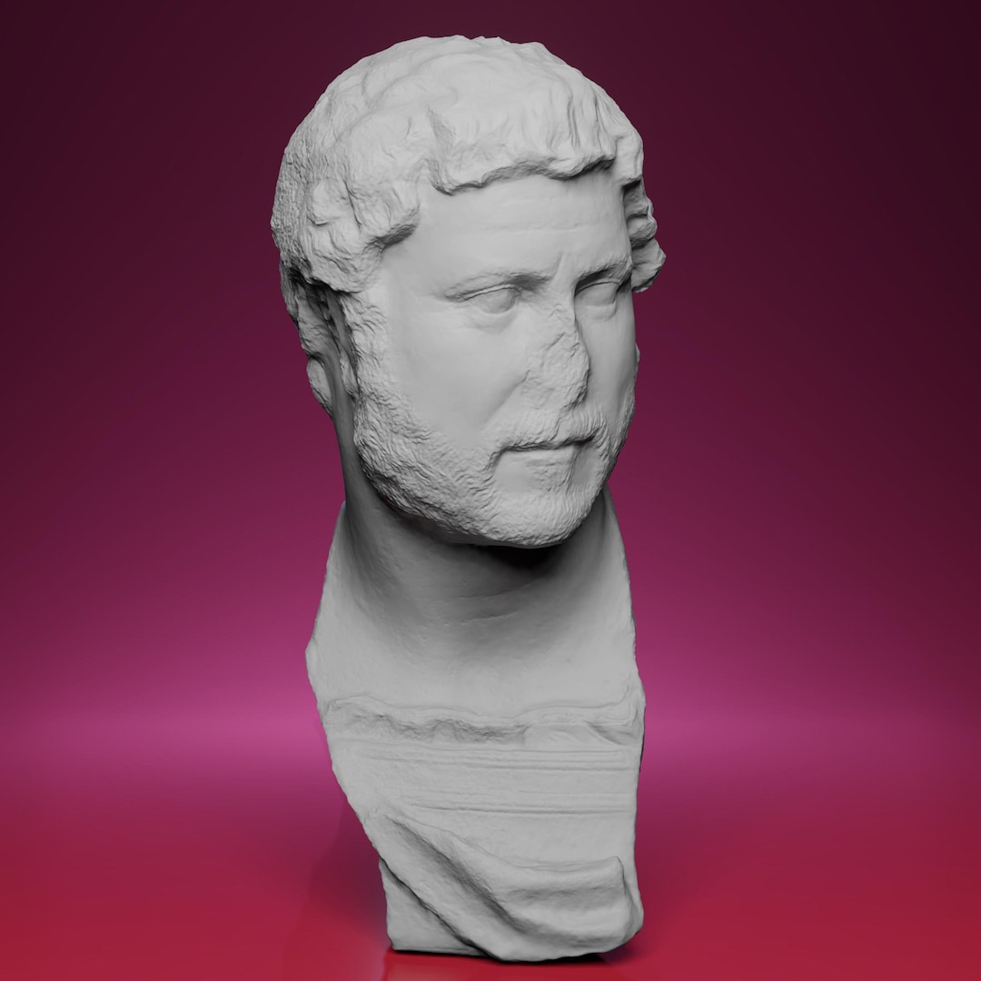3D Printed Hadrian Bust - Inspired by the Capitoline Museum in Rome - Etsy