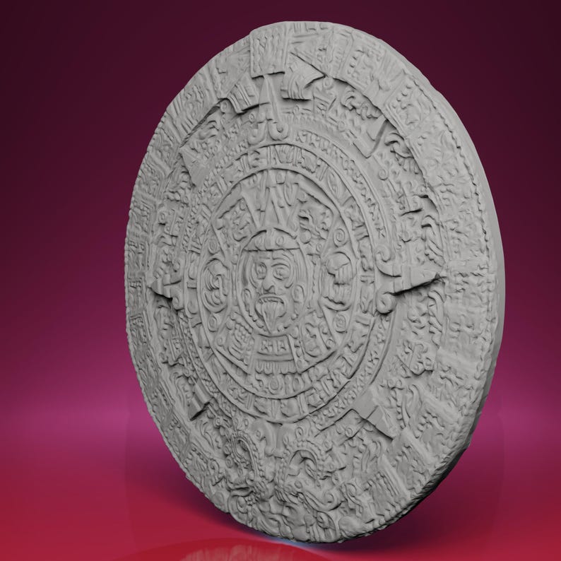 3D Printed Aztec Sun Stone – Inspired by the National Anthropology ...