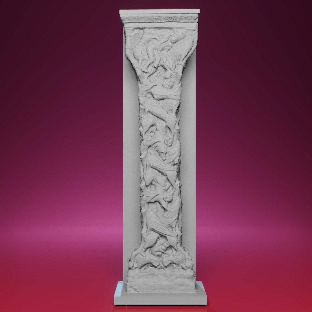 3D Printed Relief of Trumeau From Saint Marie Church - Inspired by Cité ...
