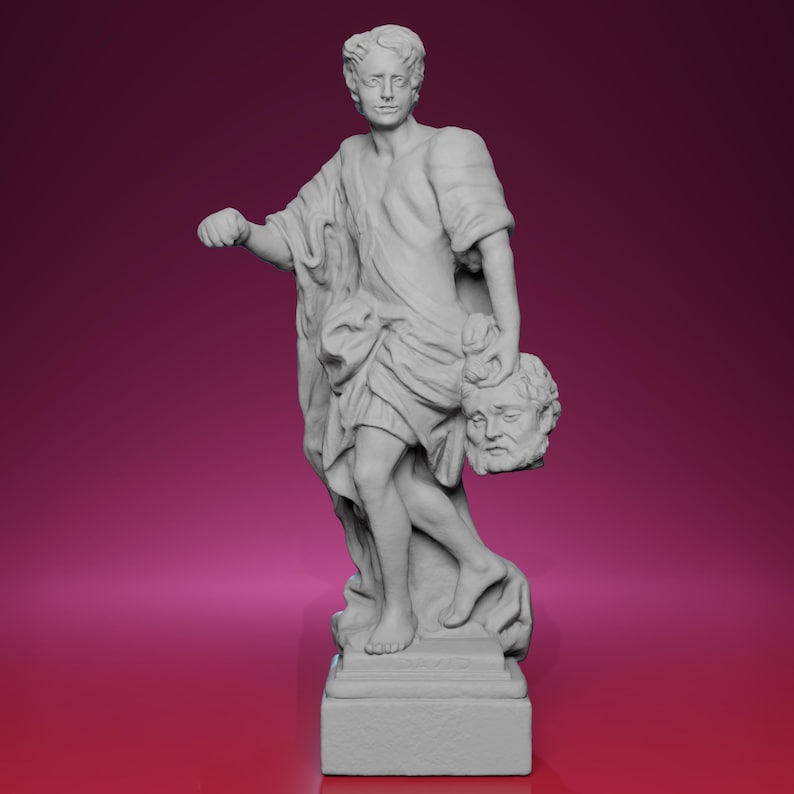 3D Printed David Biblical Figure – Inspired by St. Sebastiano Cathedral ...