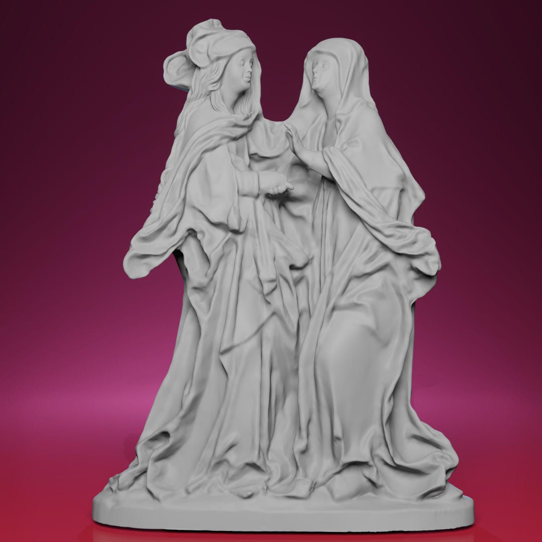 3D Printed the Virgin and St. Elizabeth( (visitation) Statue – Inspired ...