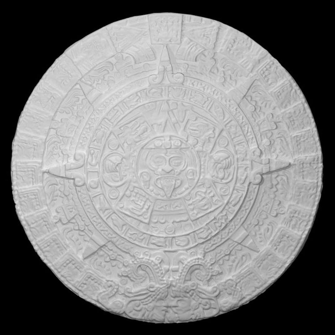 3D Printed Aztec Sun Stone – Inspired by Mexican Calendar Disc, Ancient ...