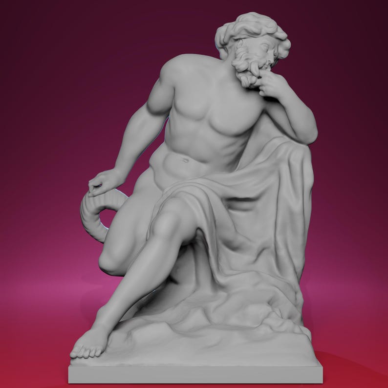 3D Printed Plutus, God of Wealth Statue – Inspired by the Louvre Museum ...