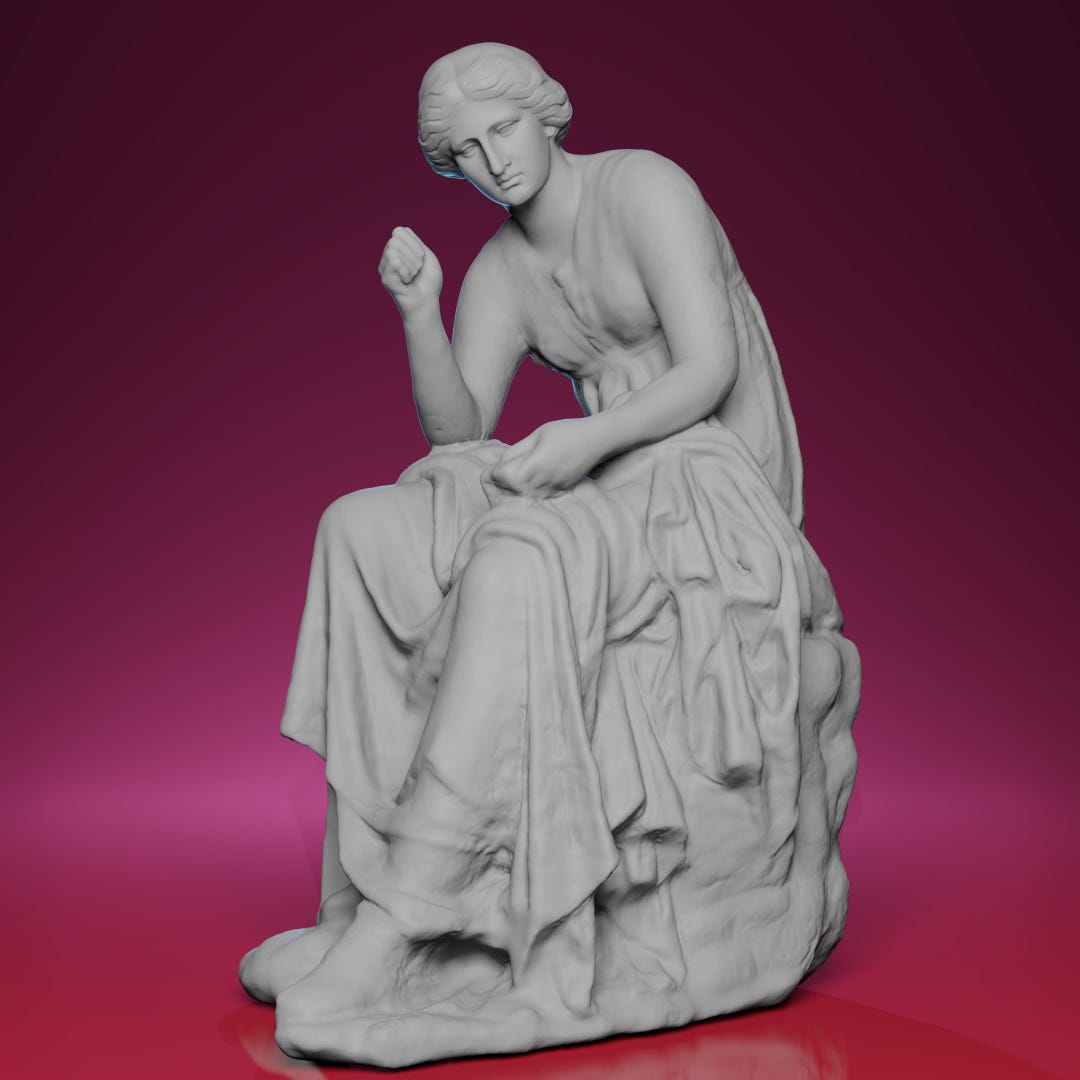 3D Printed Statue of Calliope – Inspired by Museo Nazionale Romano in ...