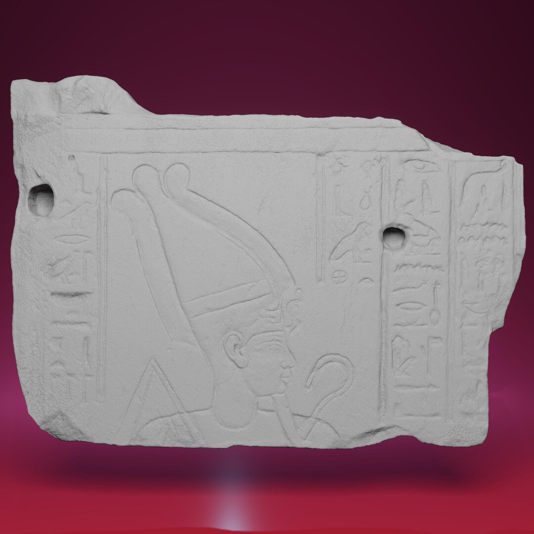 3D Printed Egyptian Sandstone Relief of Osiris – Inspired by Petrie ...
