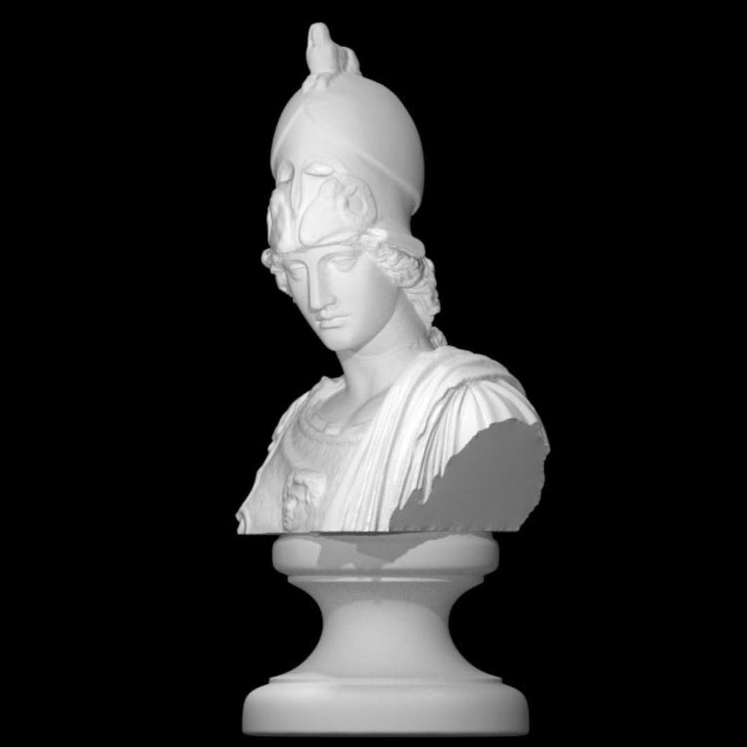 3D Printed Bust of Athena Pallas – Inspired by Giustiniani Collection ...