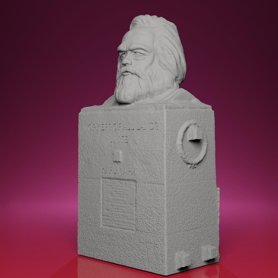 3D Printed Karl Marx – Inspired Sculpture, Highgate Cemetery Memorial ...