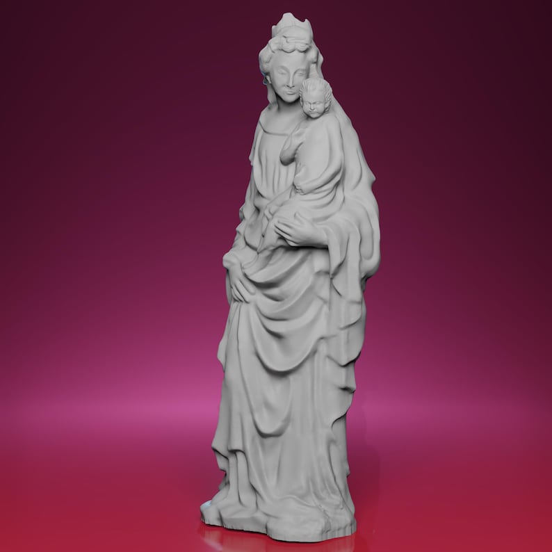 3D Printed Madonna and Child Christ Statue – Inspired by Museo ...