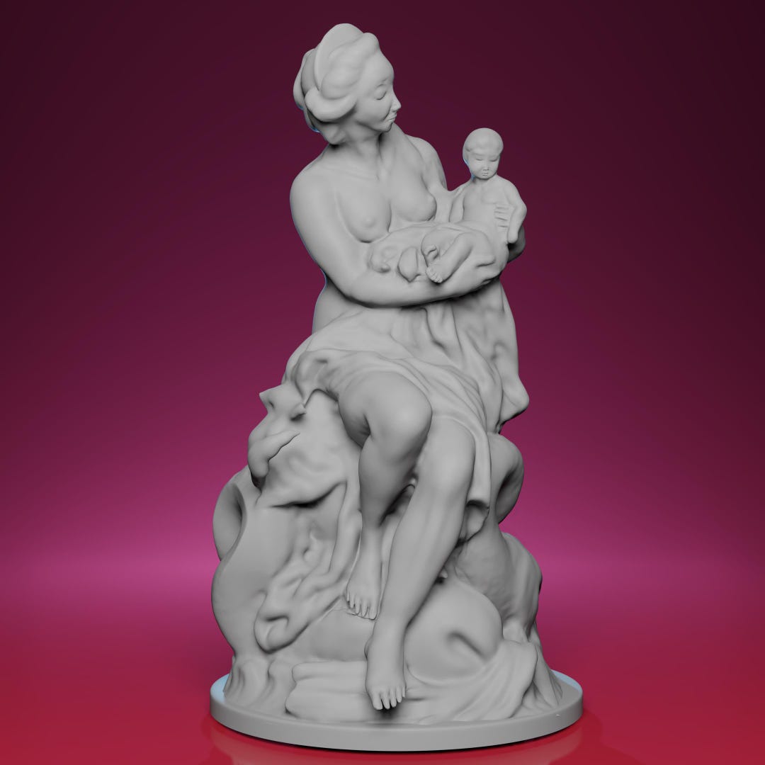 3D Printed Marie Antoinette With the Infant Dauphin Statue – Inspired ...