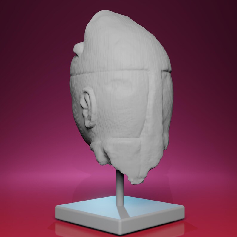 3D Printed Head of a Male Shinto Deity - Inspired by the Sainsbury ...
