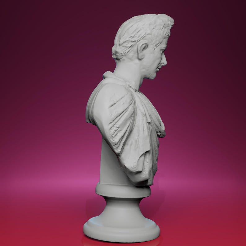 3D Printed Portrait of Claudio Sculpture – Inspired by the Torlonia ...