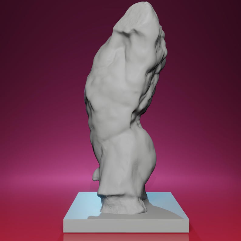 3D Printed Torso of the Falling Man Sculpture – Inspired by the Musée ...