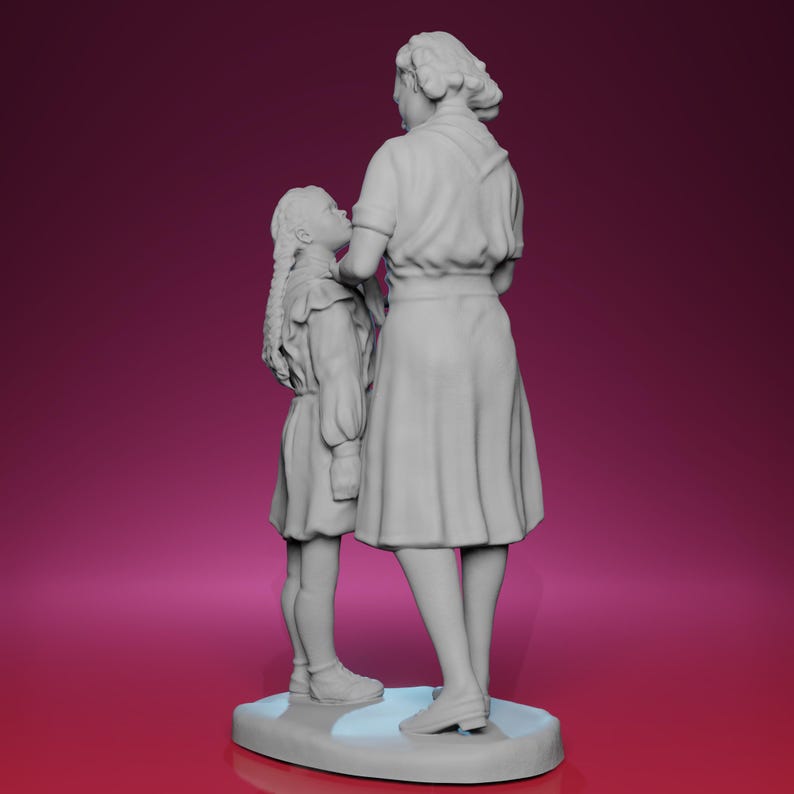 3D Printed Mother and Daughter Statue – Inspired by Moskovsky Victory ...