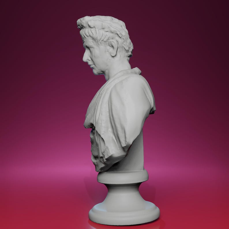 3D Printed Portrait of Claudio Sculpture – Inspired by the Torlonia ...