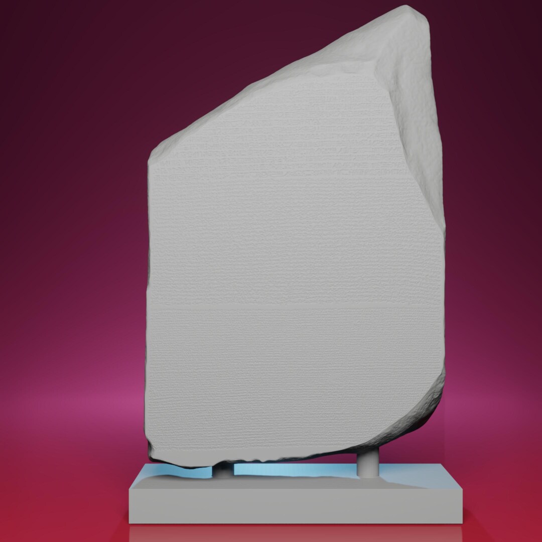 3D Printed Rosetta Stone Replica – Inspired by British Museum Artifact ...