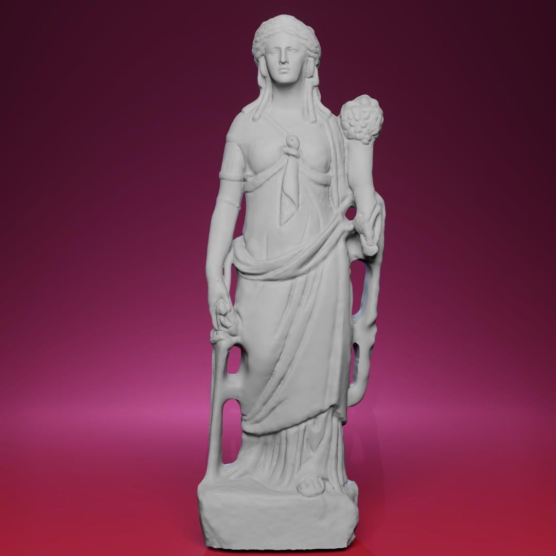 3D Printed Isis-tyche-pelagia Statue - Inspired by the National ...