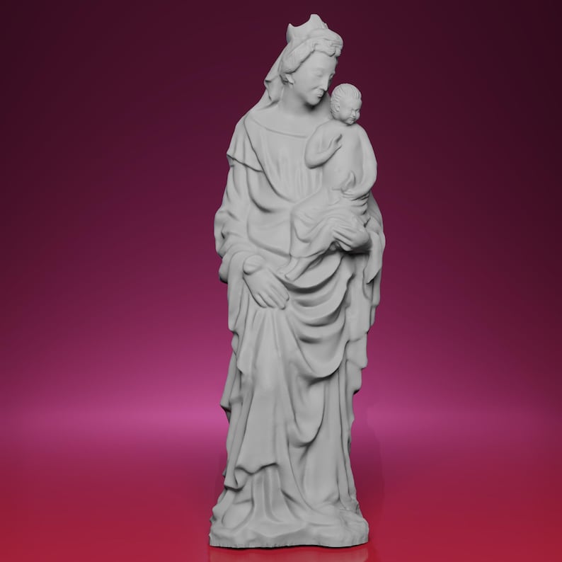 3D Printed Madonna and Child Christ Statue – Inspired by Museo ...