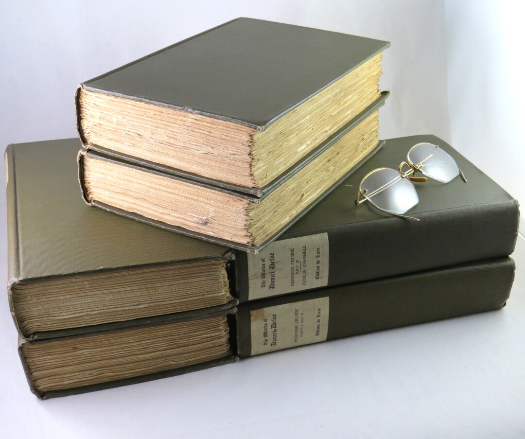 The Works of Daniel Defoe, 6 Volumes Edition Deluxe Robinson Crusoe ...