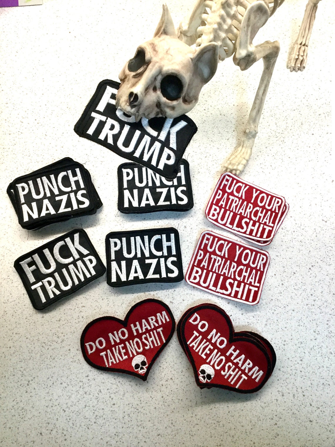 Political Sew-on Embroidered Patch Punch Nazis Trans Rights | Etsy