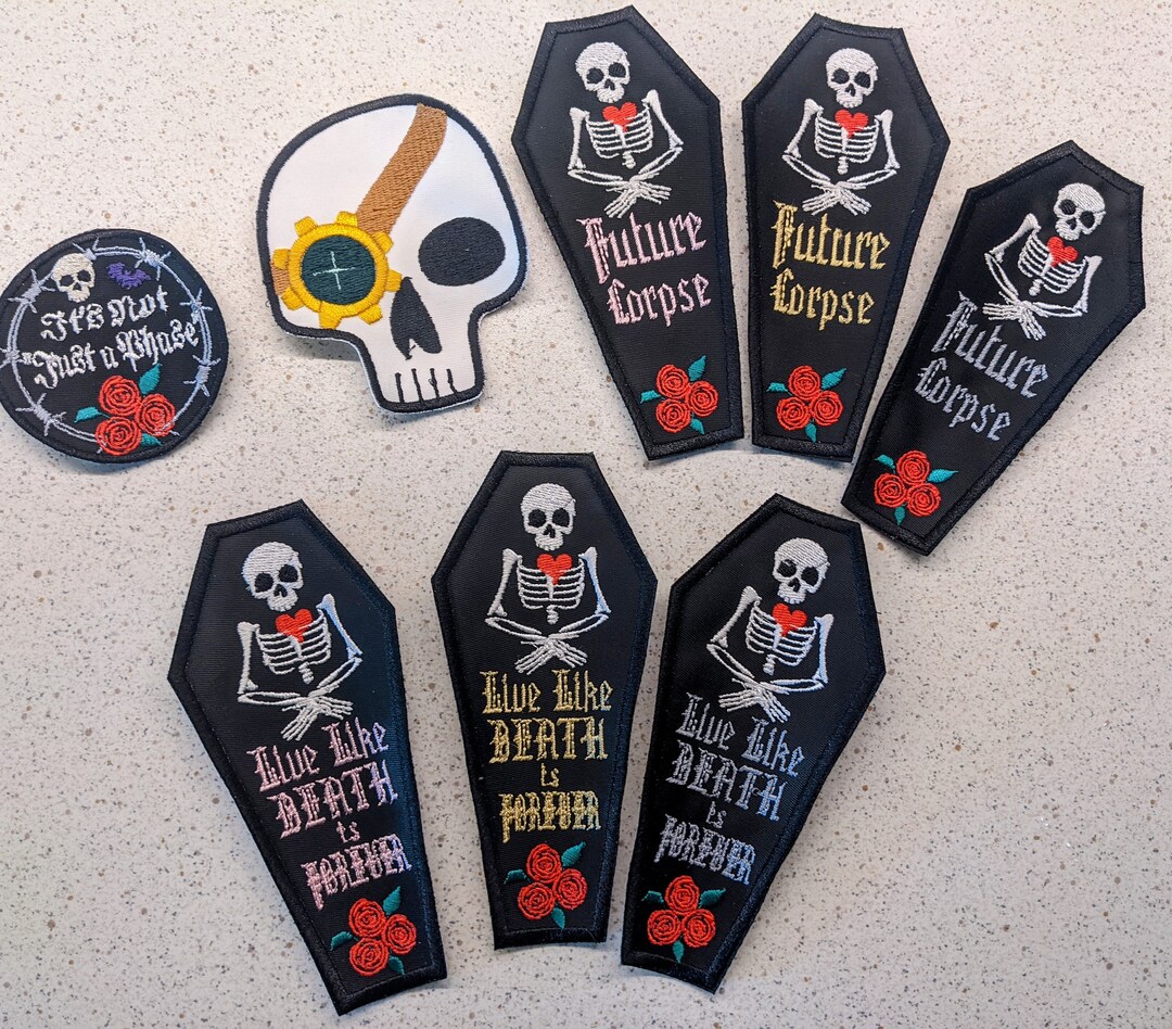 Gothic and Skull Sew on Patches - Etsy