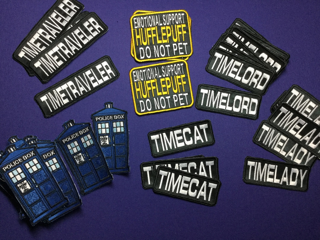 Geeky Sew-on Embroidered Patch- Timelord, Timelady, Timetraveller ...