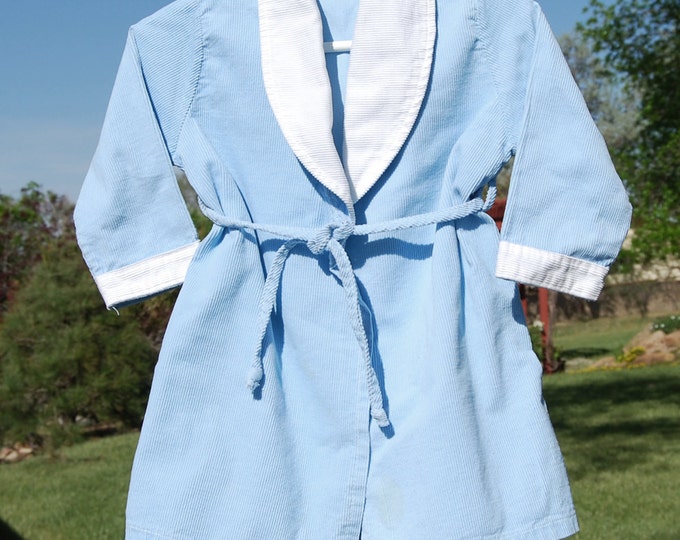 Vintage Baby Boy Bath Robe Light Blue Corduroy by Quiltex - Etsy